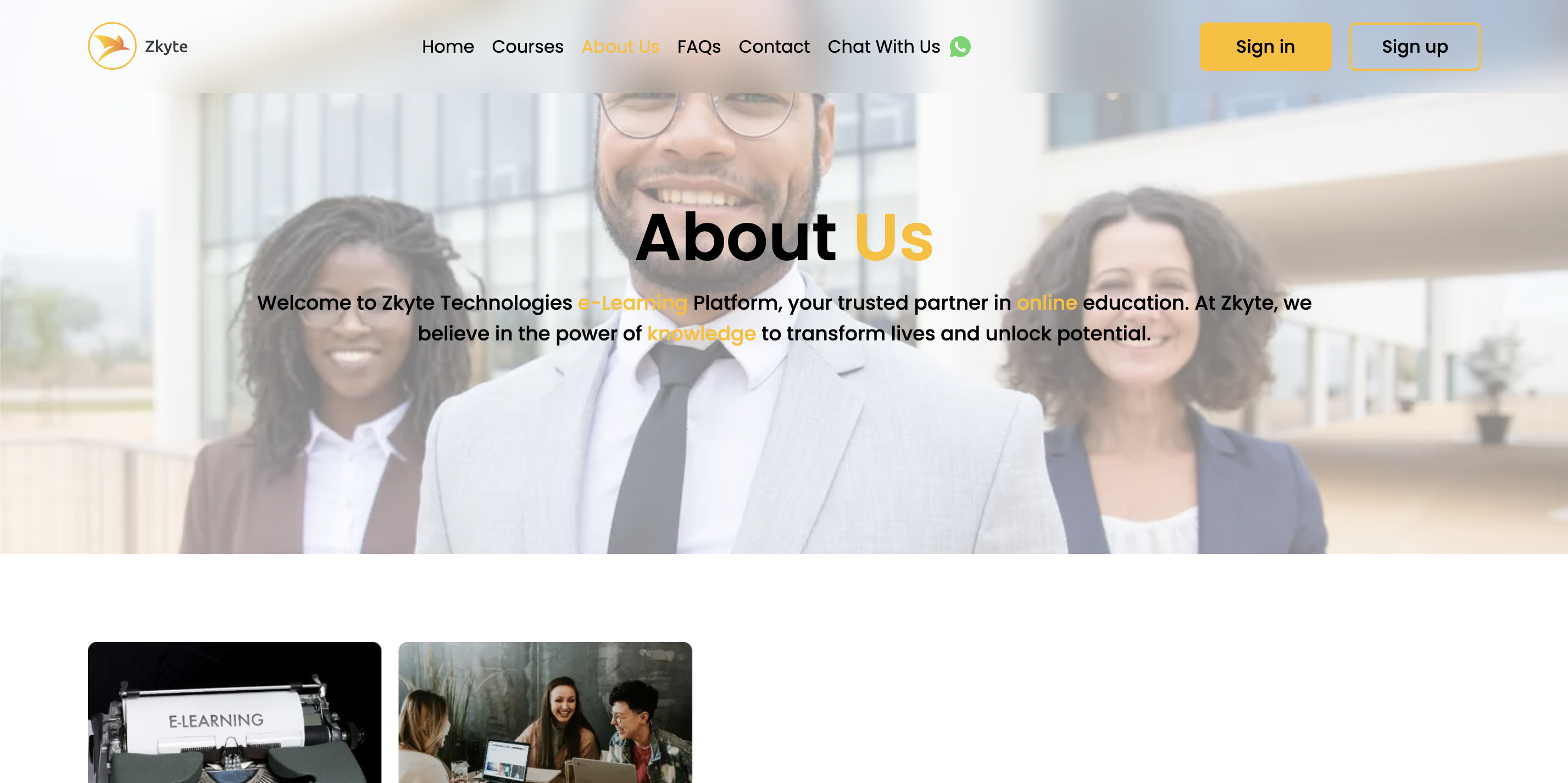 About Us | Zkyte Courses